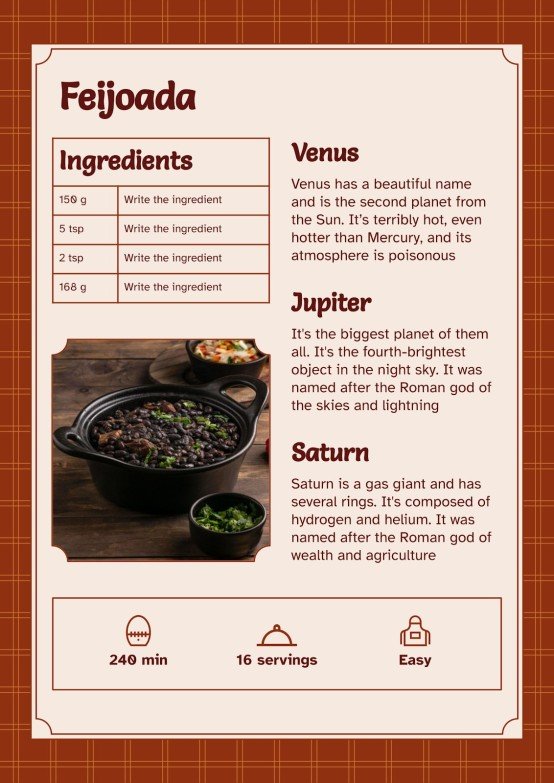 Recipes with Beans: Feijoada Presentation