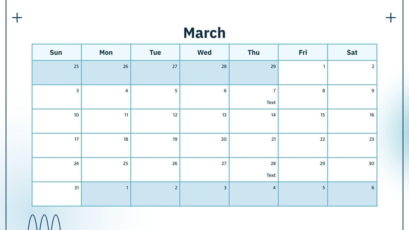 Medical Calendar Template Presentation