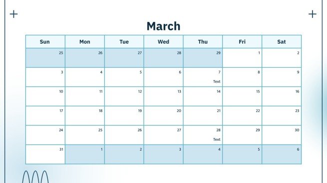 Medical Calendar Template Presentation