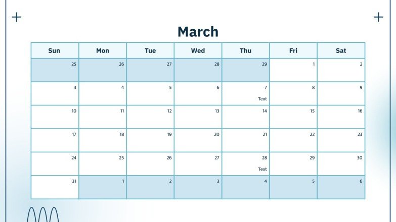 Medical Calendar Template Presentation