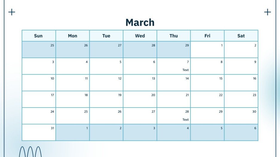 Medical Calendar Template Presentation