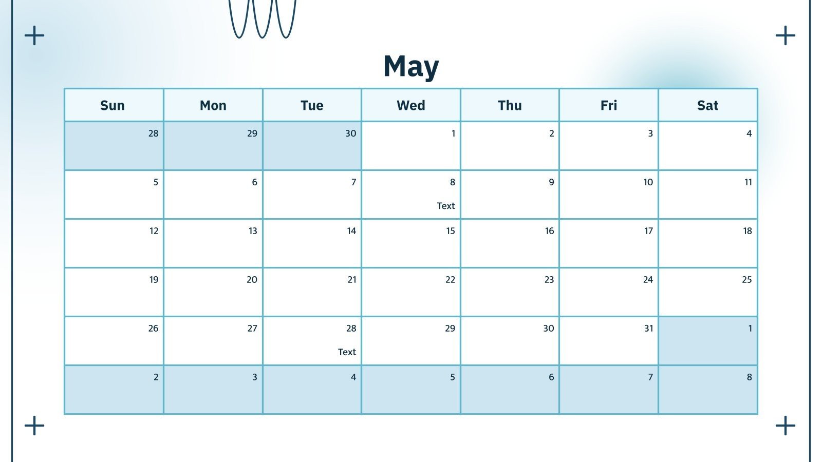 Medical Calendar Template Presentation
