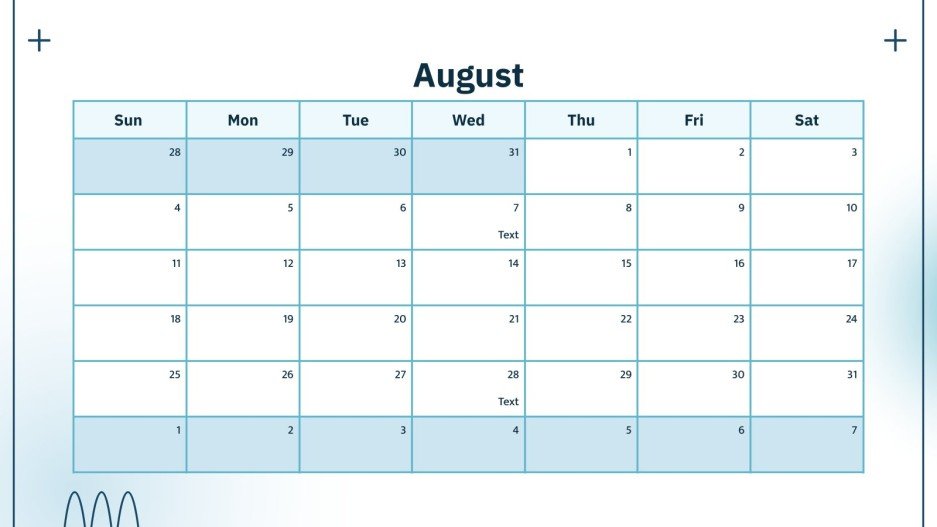 Medical Calendar Template Presentation