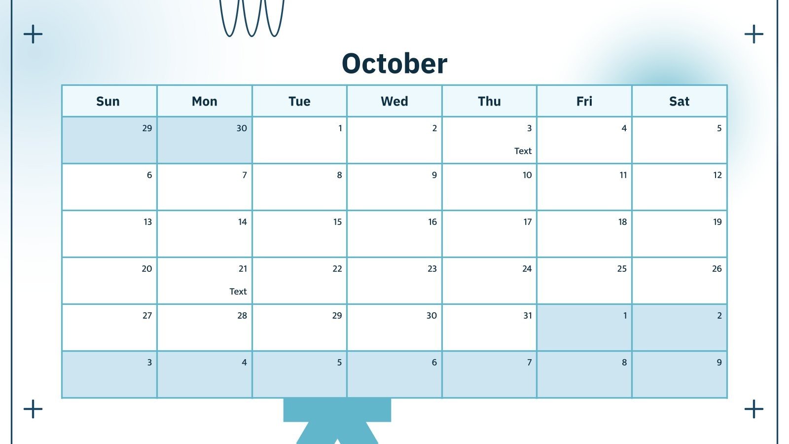 Medical Calendar Template Presentation