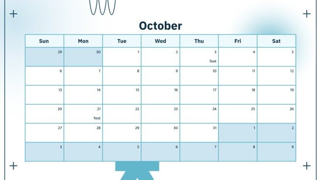 Medical Calendar Template Presentation