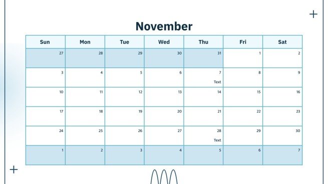 Medical Calendar Template Presentation