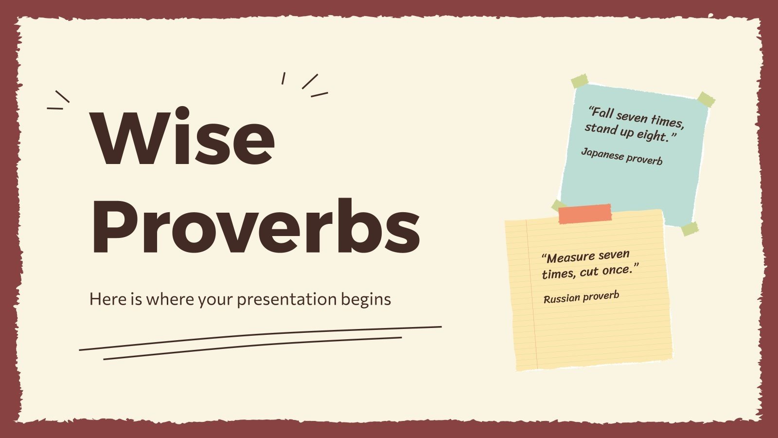 Wise Proverbs Presentation