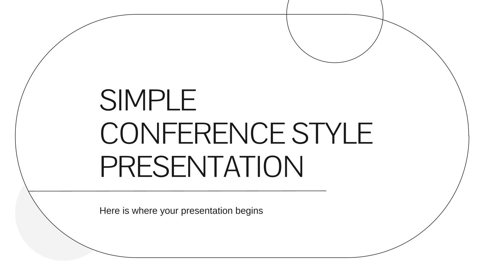 Présentation Présentation de style conférence simple