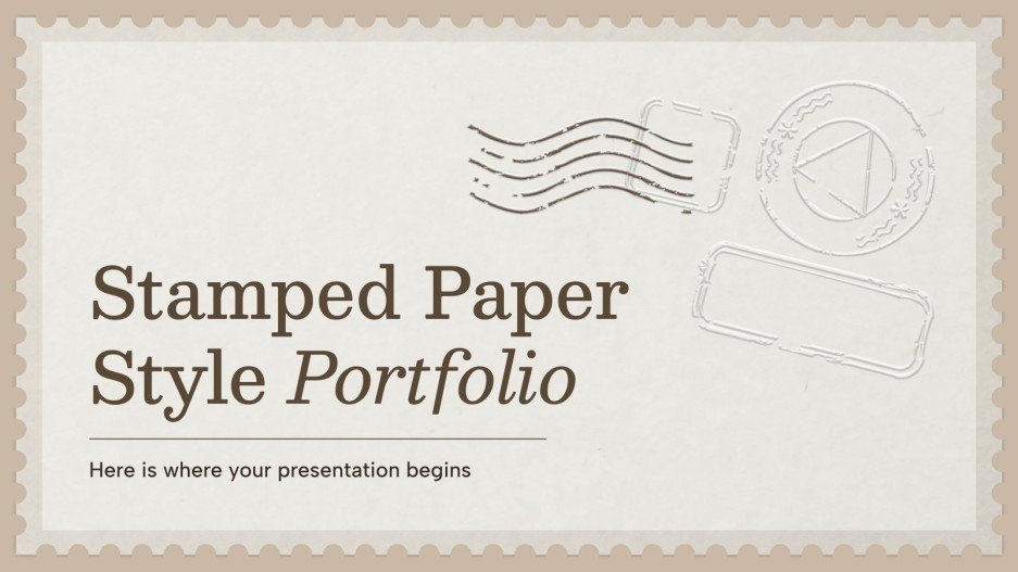 Stamped Paper Style Portfolio Presentation