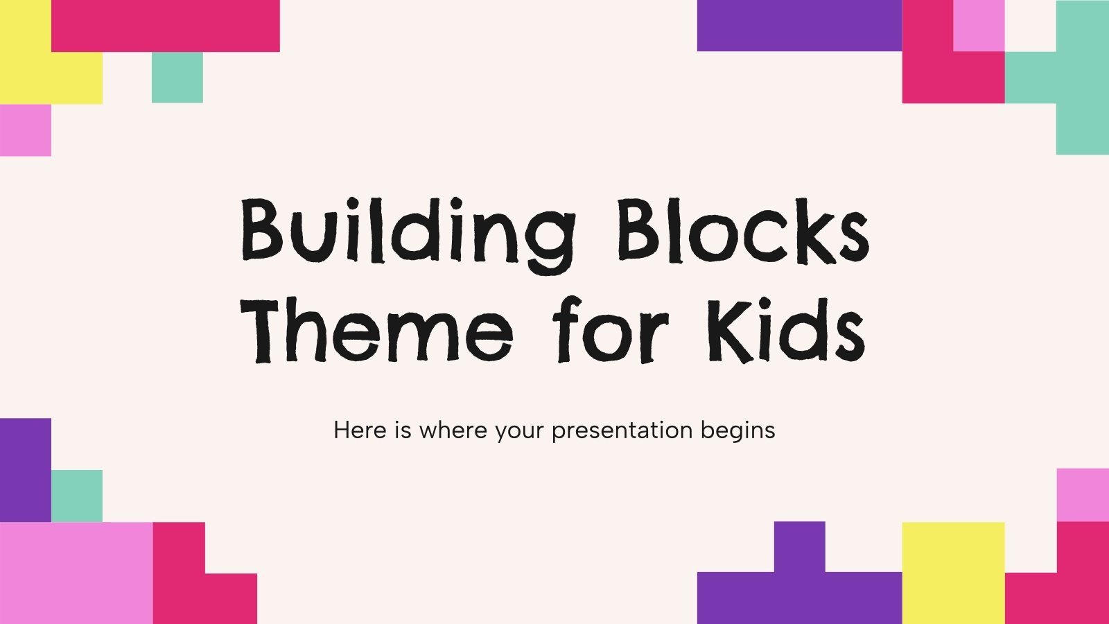 Building Blocks Theme for Kids Presentation