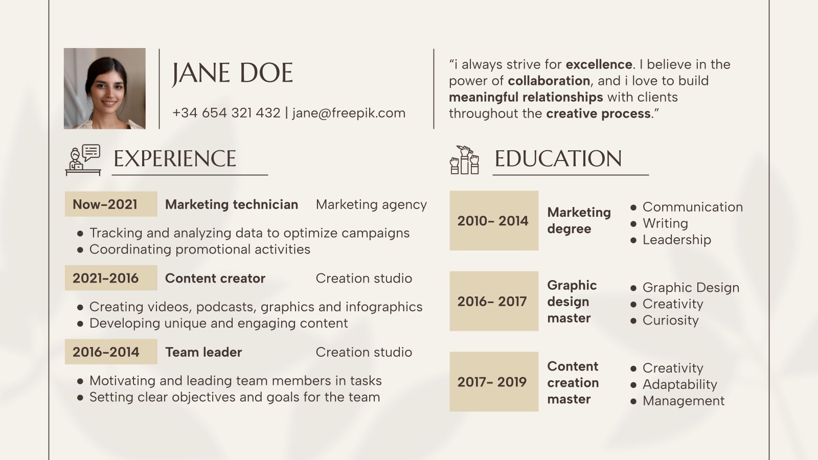 Light Brown Portfolio Presentation