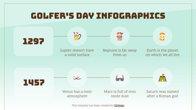 Golfer's Day Infographics Template
