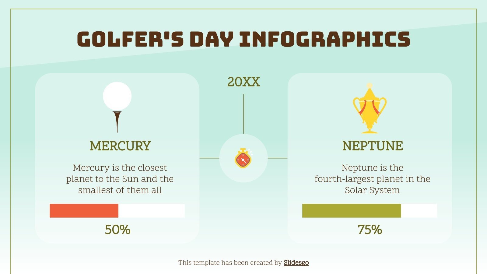Golfer's Day Infographics Template