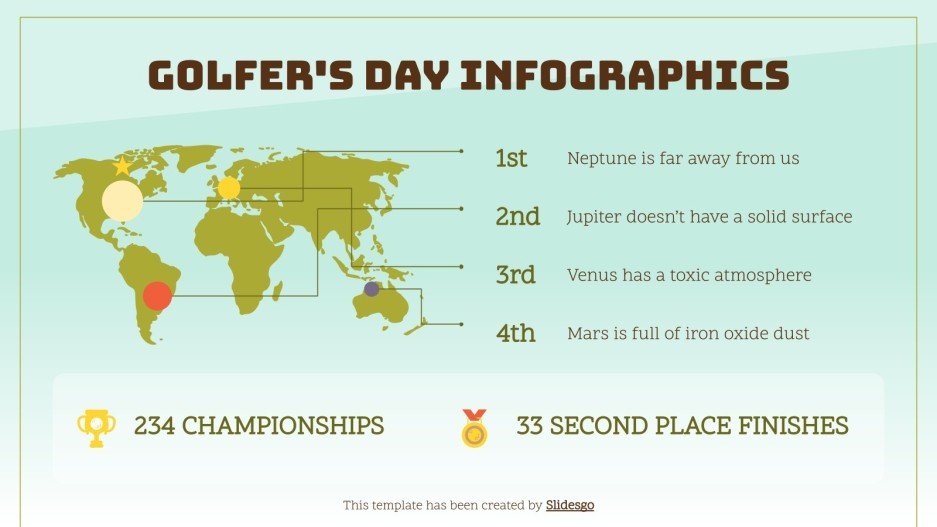 Golfer's Day Infographics Template