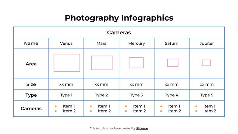 Photography Infographics Template