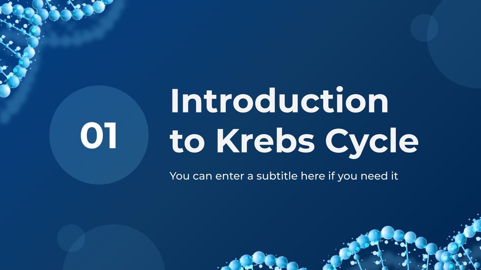 Biochemistry Lesson for University: Krebs Cycle Presentation