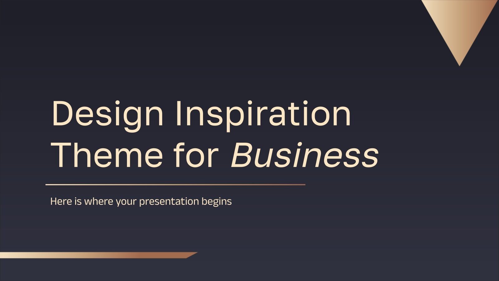 Plantillas en color dorado para Google Slides y PowerPoint