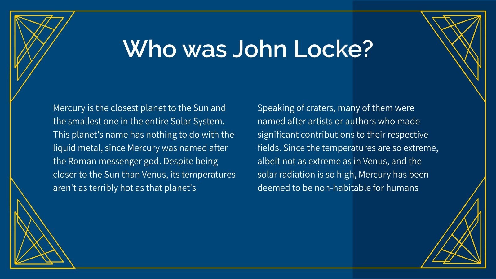 The philosopher John Locke Presentation