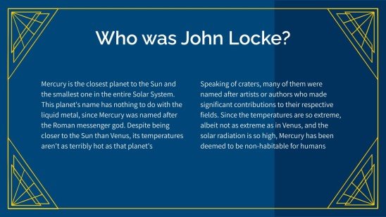 The philosopher John Locke Presentation