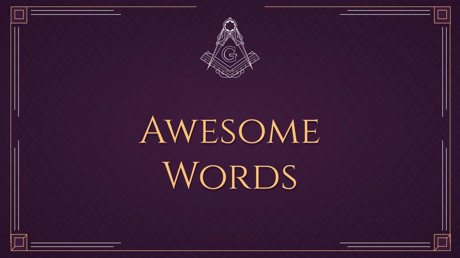 Freemasonry Presentation