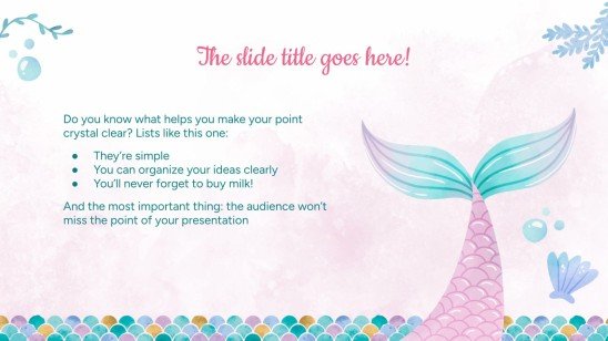 Mermaid Themed Birthday Party Presentation