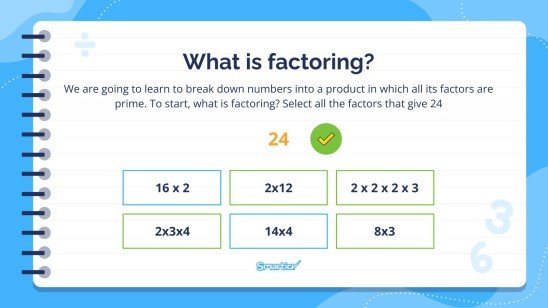 Operations and Algebraic Thinking: Prime Factorization Presentation