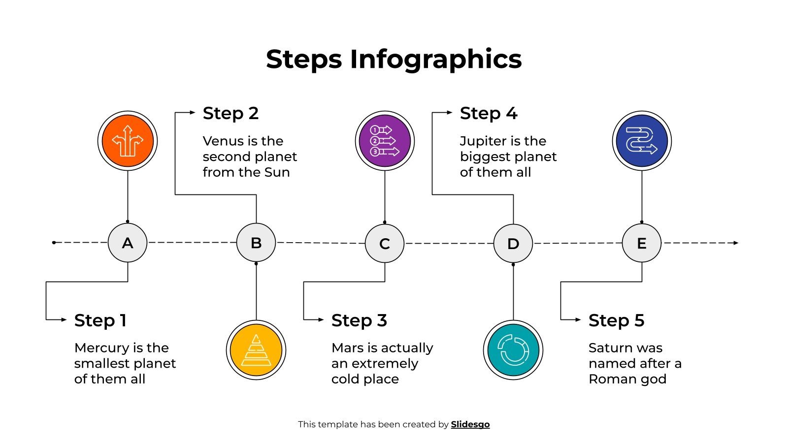 Plantilla Infografía de pasos