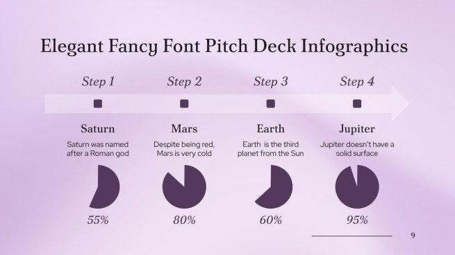 Elegant Fancy Font Pitch Deck Infographics Template