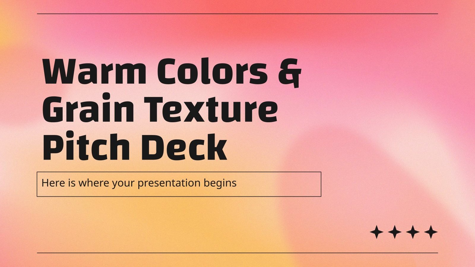 Warm Colors & Grain Texture Pitch Deck Presentation