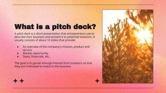 Warm Colors & Grain Texture Pitch Deck Presentation