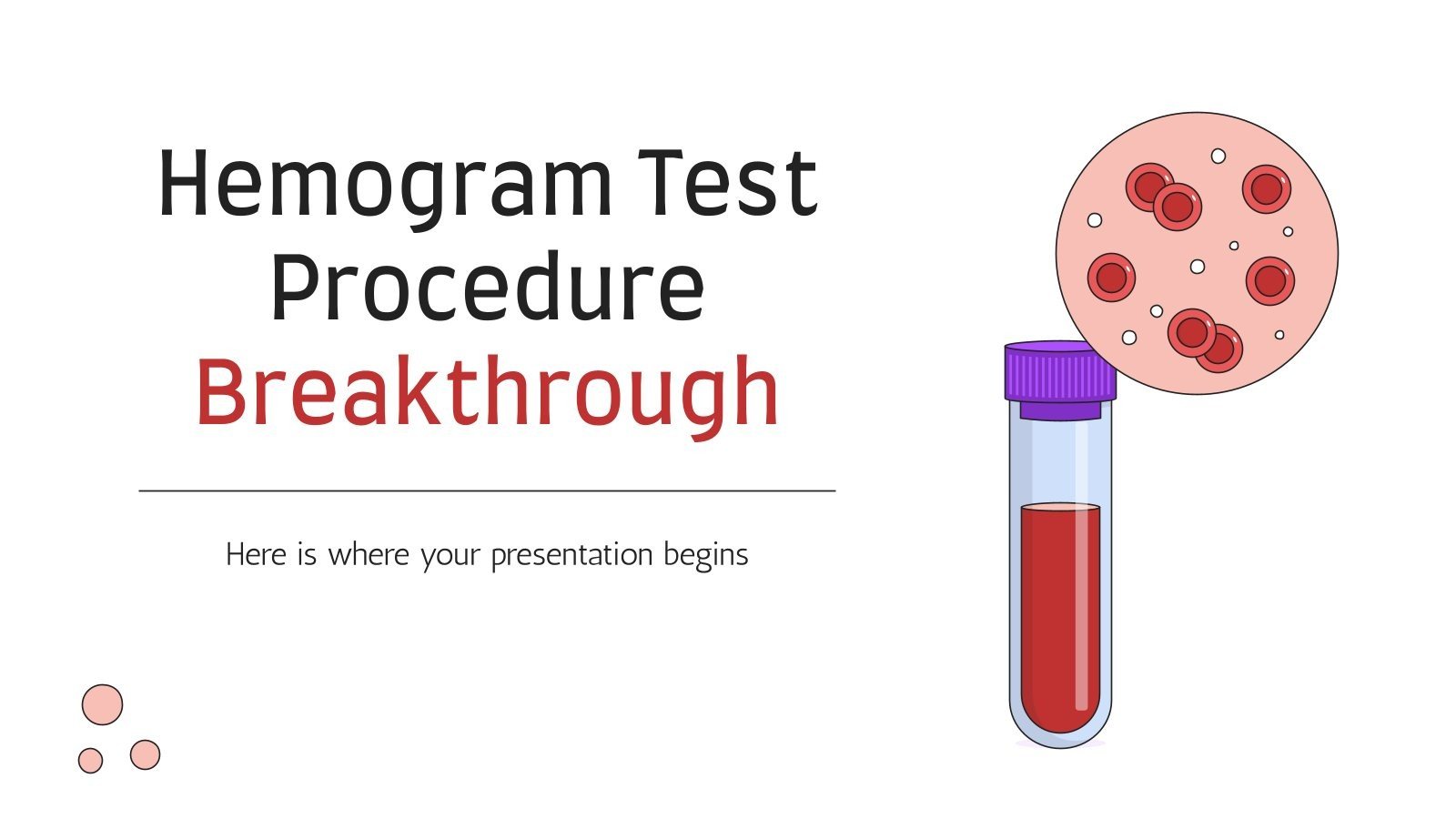 Avance en el procedimiento de prueba de hemograma
