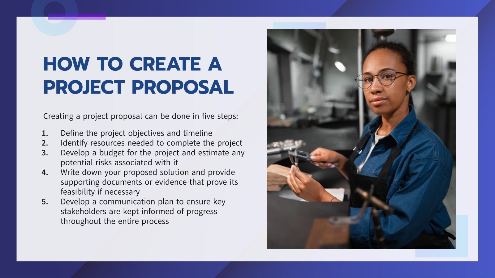 Cost Reduction in Manufacturing Industry Project Proposal Presentation