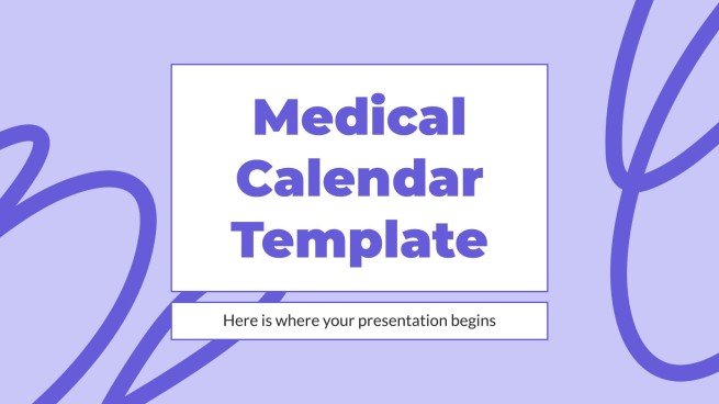 Medical Calendar Template Presentation