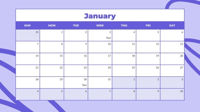 Medical Calendar Template Presentation