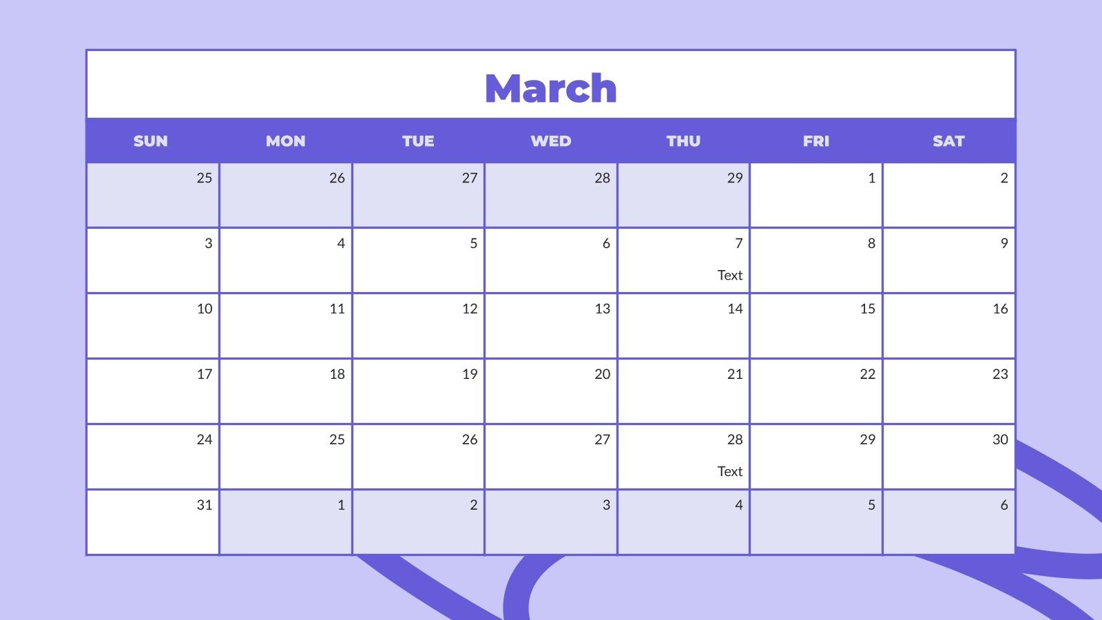 Medical Calendar Template Presentation