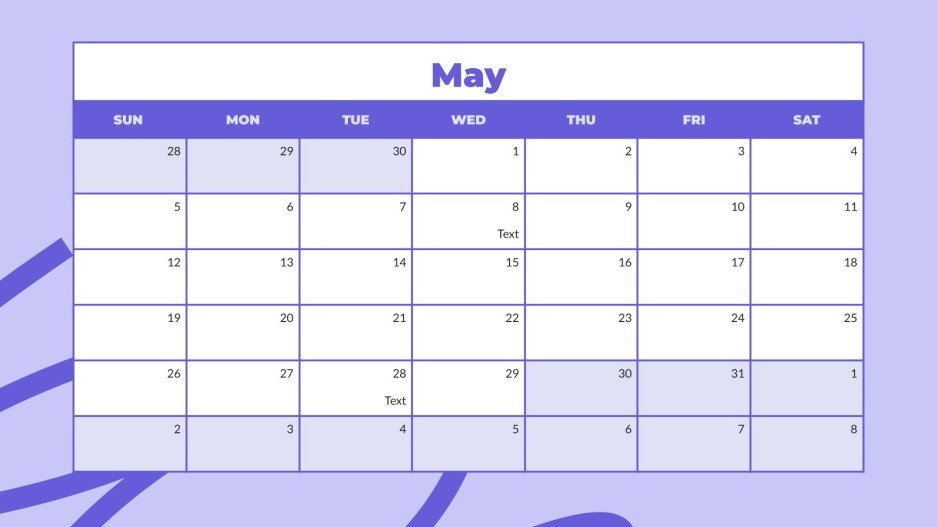 Medical Calendar Template Presentation