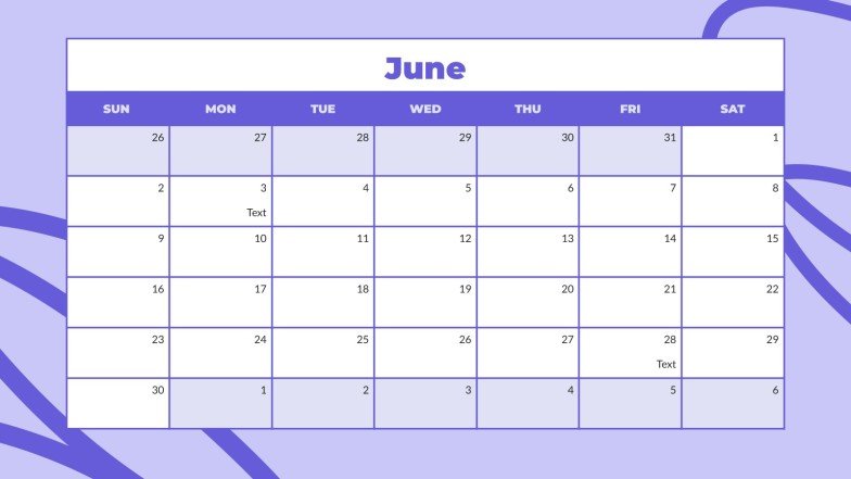 Medical Calendar Template Presentation