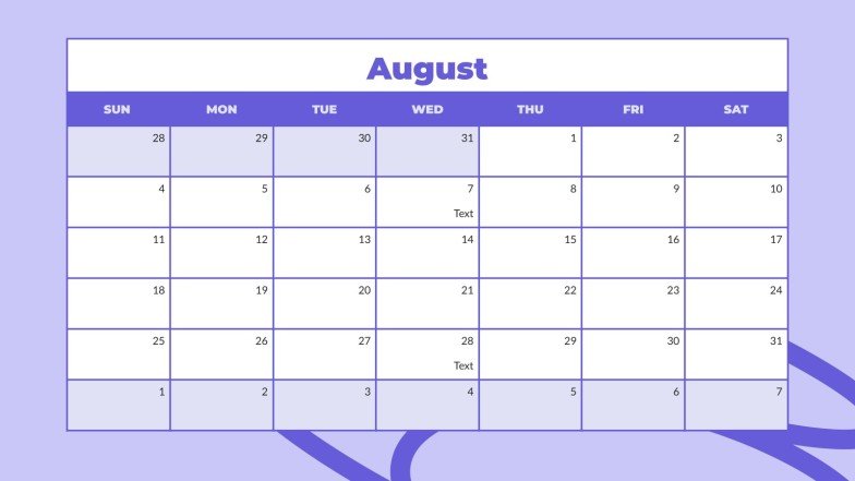 Medical Calendar Template Presentation