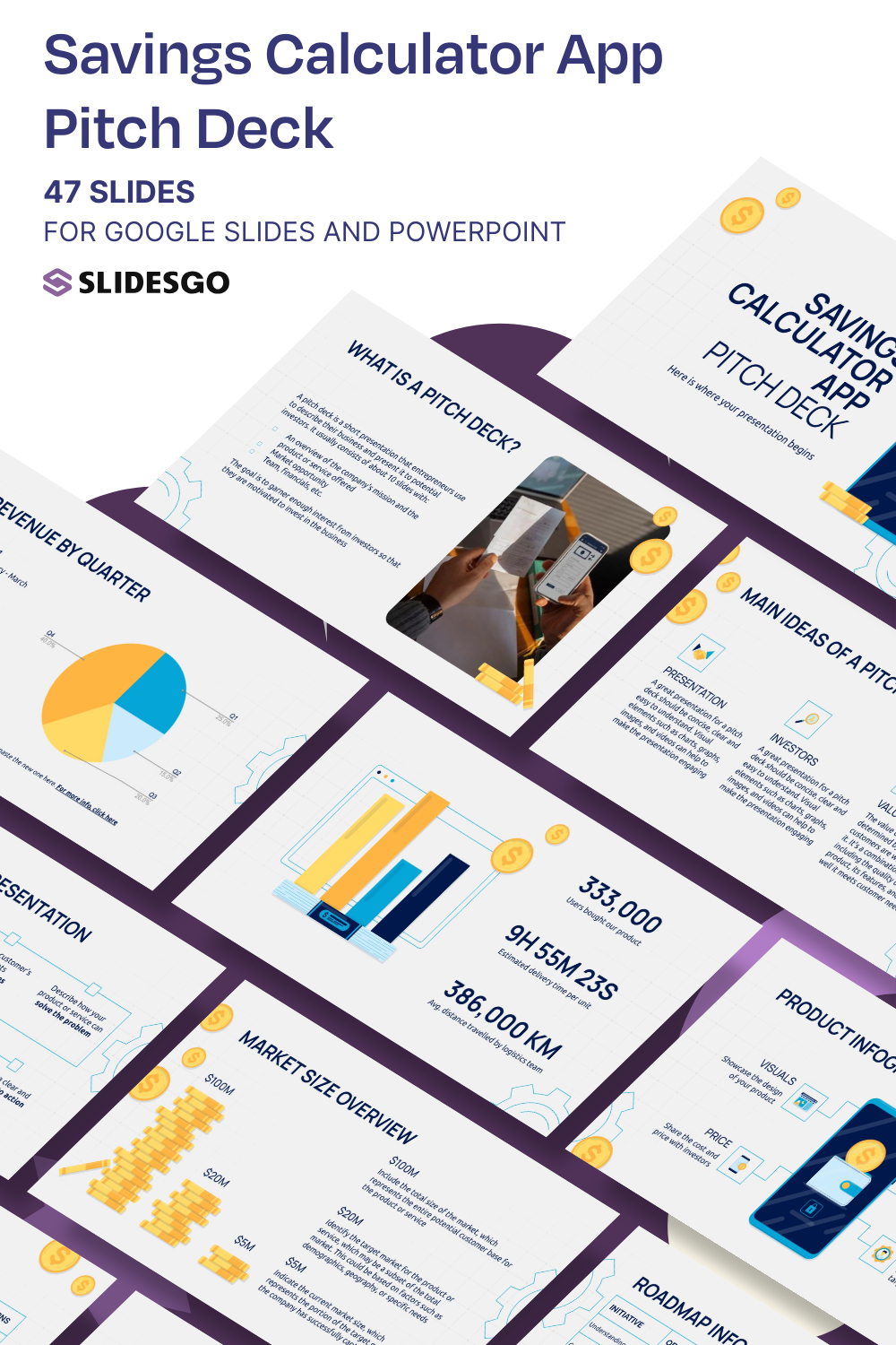 Savings Calculator App Pitch Deck Presentation