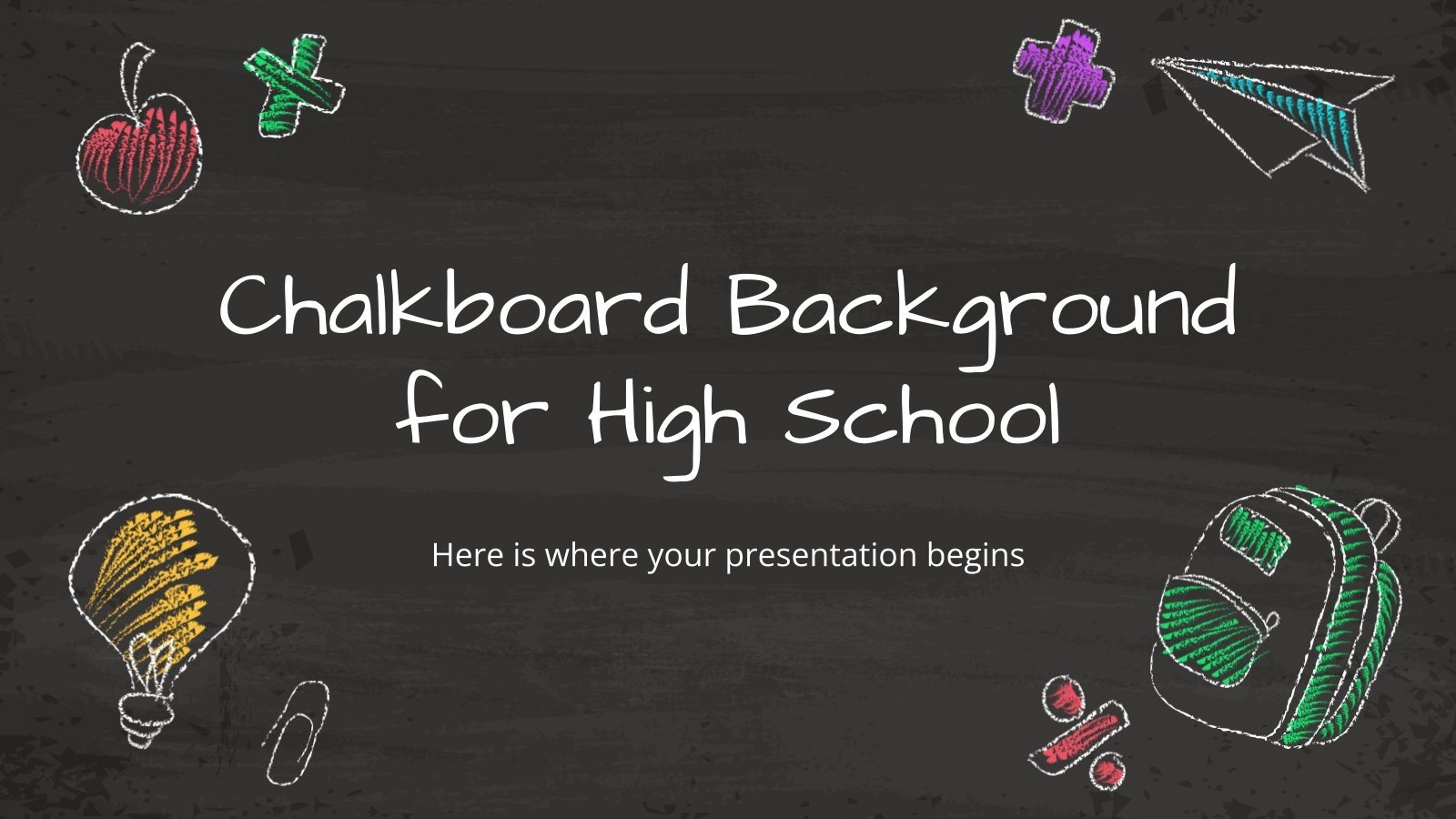 Chalkboard Background for High School Presentation