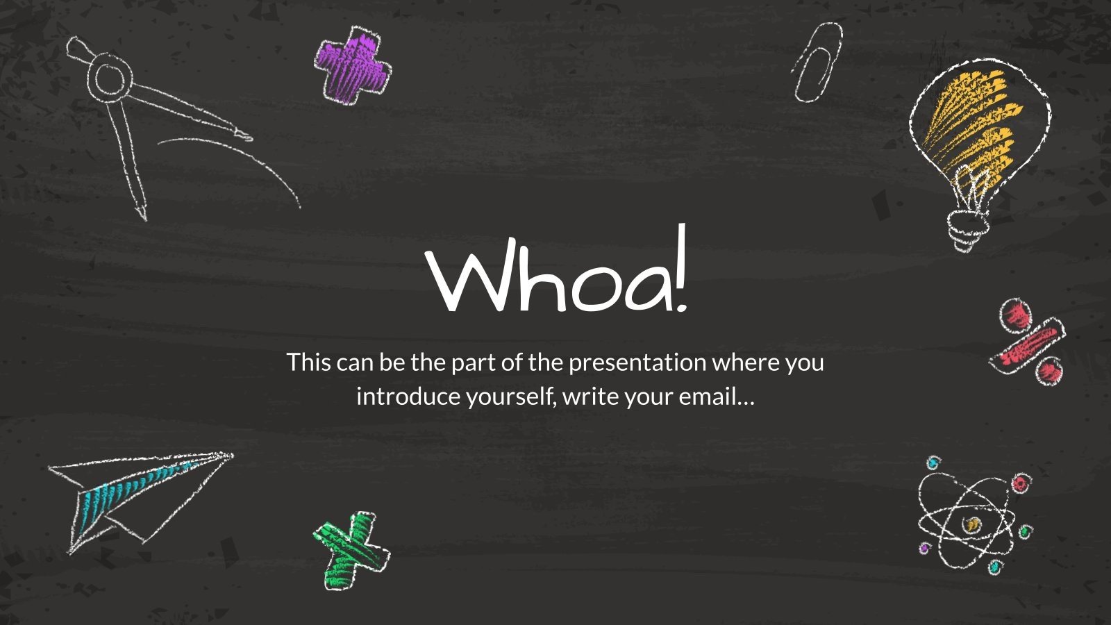 Chalkboard Background for High School Presentation