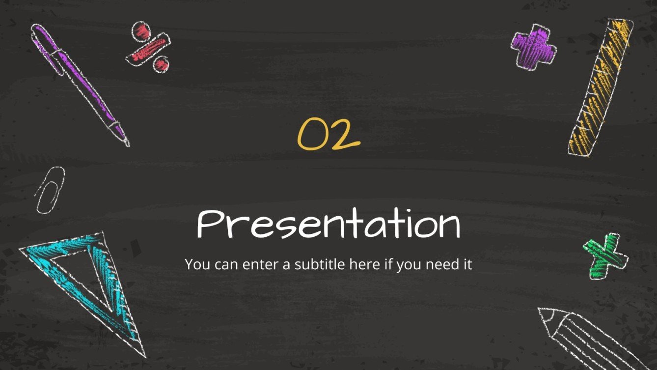 Chalkboard Background for High School Presentation