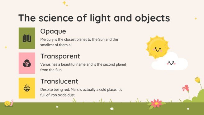 Science Subject for Elementary: Light and Shadow Presentation