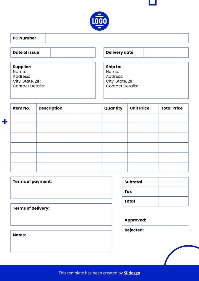 Formal Purchase Order Presentation