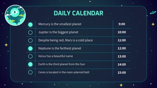 Today's Space Agenda Presentation