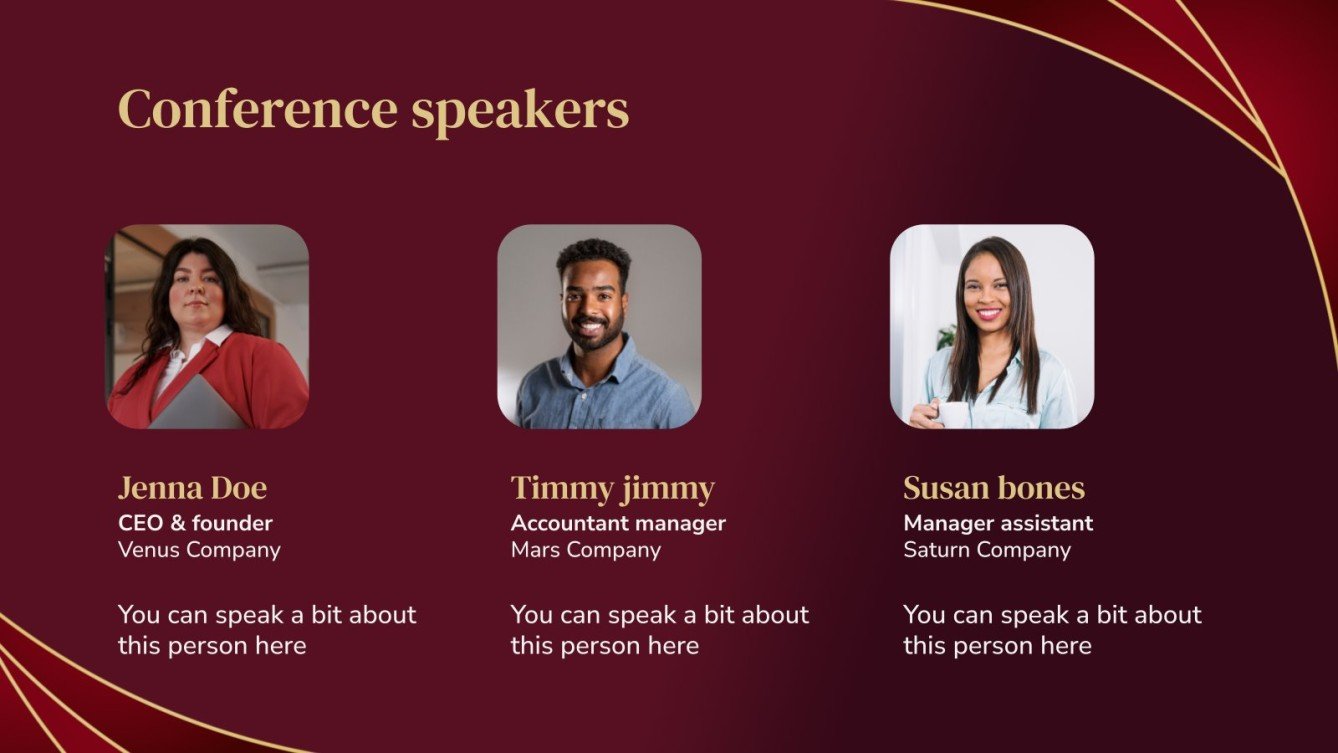 Elegant Conference Style Presentation Presentation