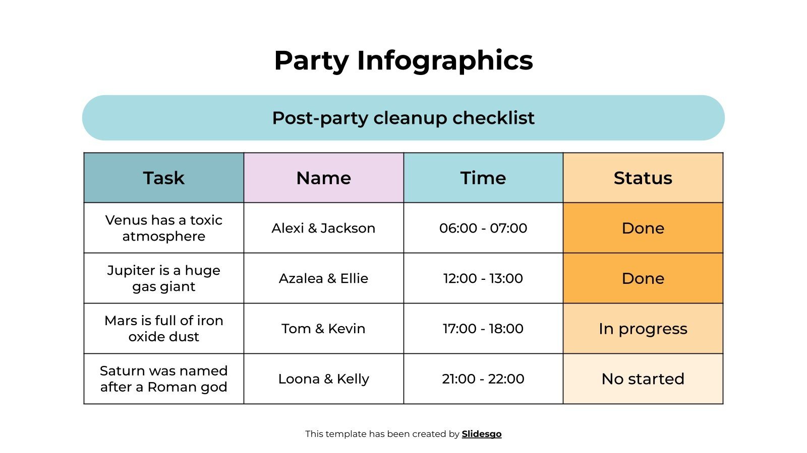 Party Infographics Template