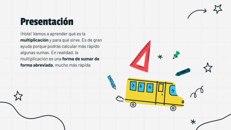 Presentación La multiplicación nos hace fácil sumar