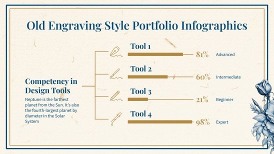 Old Engraving Style Portfolio Infographics Template