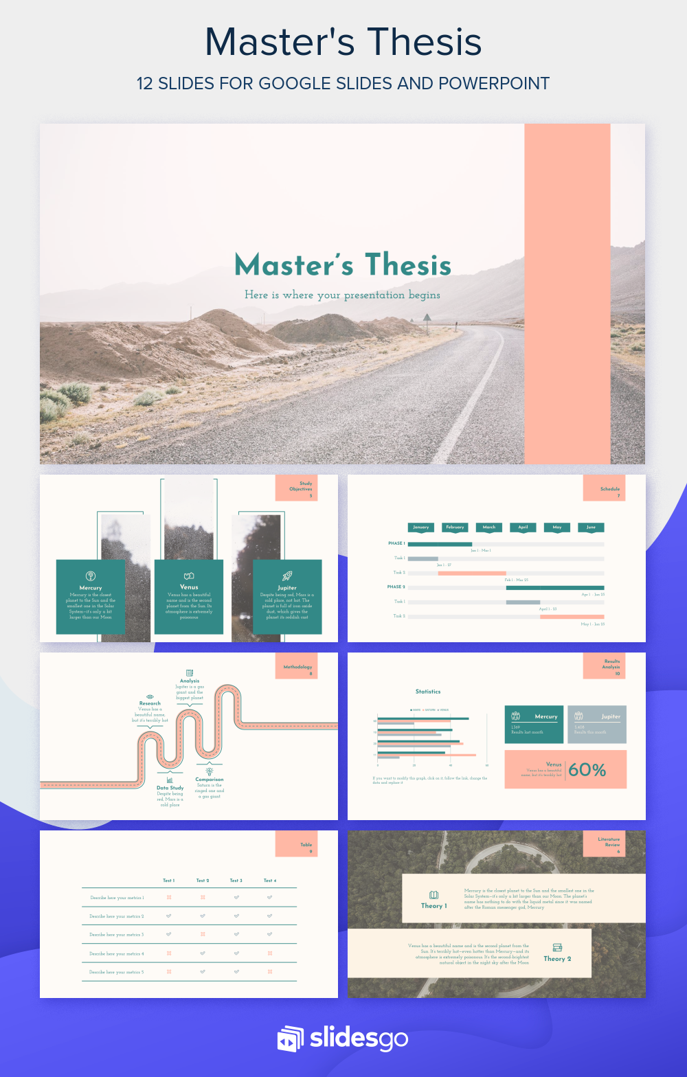 Master's Thesis Google Slides and PowerPoint Template